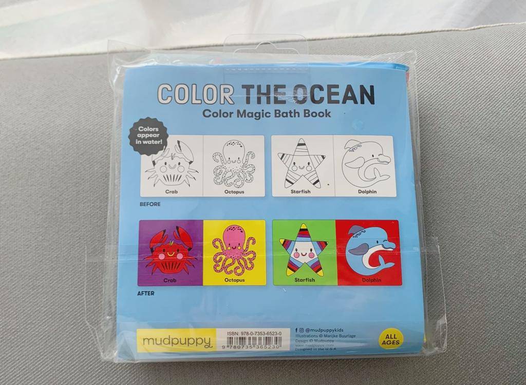 Color the Ocean Color Magic Bath Book